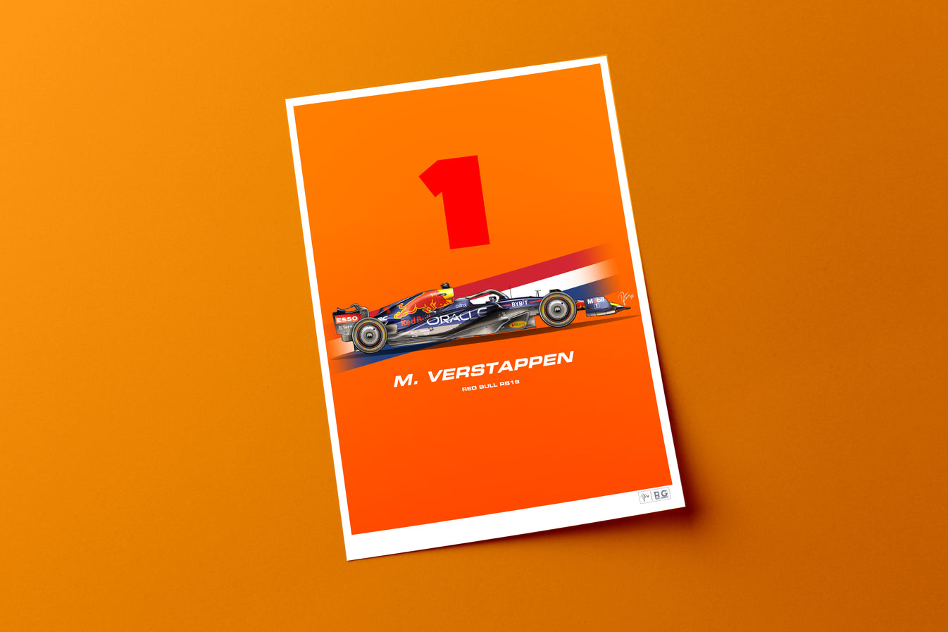 Max Verstappen Red Bull RB18 Poster - A2/A3 – Rosario Giuliana Design